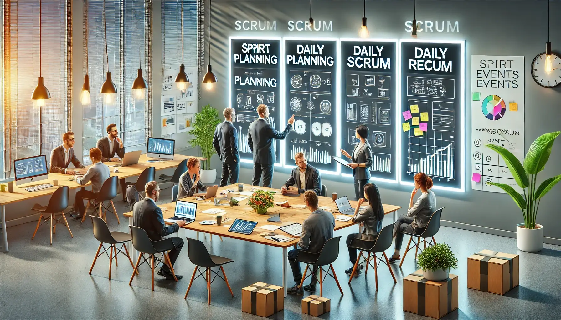 Answering: "Which three of the following are timeboxed events in Scrum ...